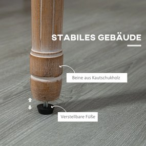 HOMCOM Jídelní židle Kuchyňská židle s imitací lnu, Jídelní židle, Křeslo s opěradlem, Dřevěné nohy, Čalouněná židle do 150 kg, pro Obývací pokoj, Ku…