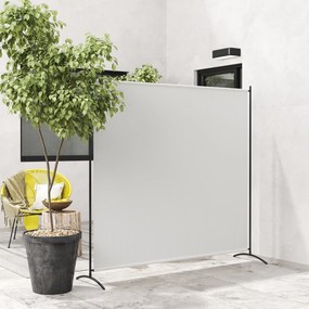 Outsunny jednopanelová venkovní přepážka pro soukromí, voděodpudivý panel s UV30+, stabilní základna, béžová (180 × 50 × 180 cm)