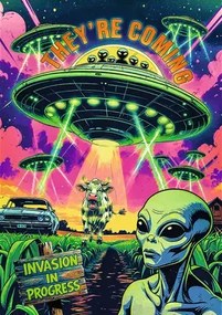 TREFL Puzzle Premium Plus Hall of Horror: UFO / 1000 dílků / 68,3 x 48