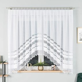 Dekorační oblouková krátká záclona na žabky FILOMENA 170 bílá 340x170 cm MyBestHome