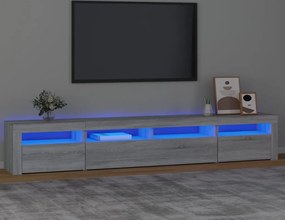 vidaXL TV skříňka s LED osvětlením 240x35x40 cm [3152723] Barva: šedá sonoma