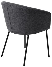 Designová jídelní židle Paulina tmavě šedá