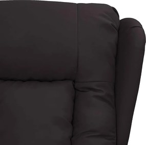 Polohovací křeslo černé umělá kůže 339068