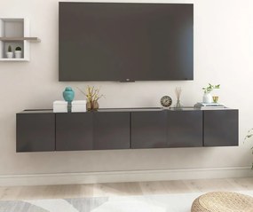 vidaXL Závěsné TV skříňky 3 ks 60x30x30 cm kompozitní dřevo [804528] Barva: Betonová šedá