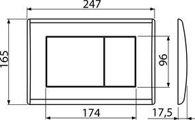 Alcaplast M270 ovládací tlačítko bílé