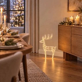 Vánoční svítící sob RUDOLF s LED osvětlením