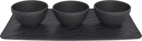 Villeroy&Boch Villeroy & Boch Manufacture Rock sada misek na dip s podnosem