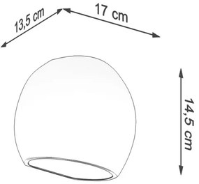Sollux SL.1026 - Nástěnné svítidlo GLOBE 1xE27/60W/230V lesklá bílá