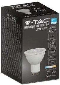 V-TAC LED žárovka spotlight GU10 7,5 W 4000K studená 610Lm