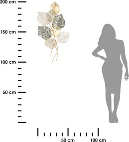 Kovová dekorace na zeď Nadia 100x53 cm