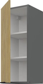 CREMONA ac | horní skříňka 30 G-72 1F policová | 30 cm | antracit/cremona