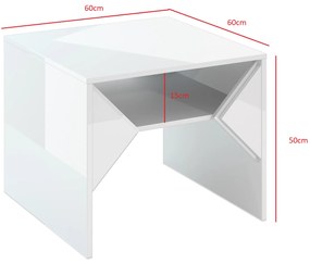 Konferenční stolek Tonfir (lesk bílý). 1055259
