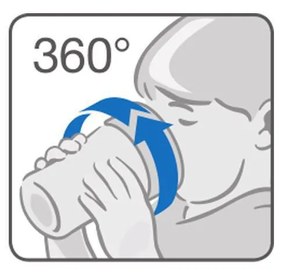 NUK Dětský hrníček Magic s víčkem 360° Modrá