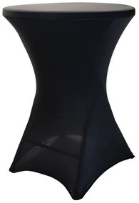 AKCE! Černý bistro stolek koktejlový 80 cm s ubrusem ZDARMA Barva ubrusu: ČERNÁ / BLACK