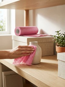 Sinsay - Čisticí utěrky v roli 20 listů - pastelová růžová