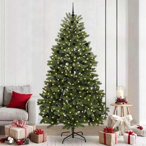 Umělý vánoční stromeček 240 cm 300 LED Teplá bílá PVC a ocel 3395704
