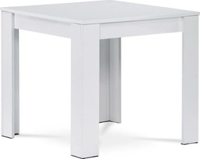 Autronic Jídelní stůl 80x80x75 cm, MDF, hladké bílé matné lamino AT-B080 WT1