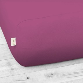 Jersey prostěradlo tmavě fialkové na výšku matrace do 20 cm Velikost: 140 x 220