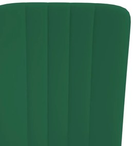 Jídelní židle 4 ks tmavě zelené samet - Default Title