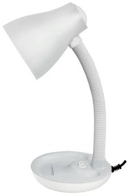Moderní stolní lampa na 1 žárovku E27, bílá