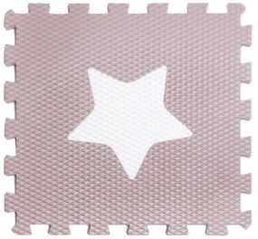 Vylen Pěnové podlahové puzzle Minideckfloor s hvězdičkou  Šedý s bílou hvězdičkou 340 x 340 mm