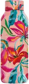 Quokka Solid tropical bloom / Nerezová termoláhev / 510 ml / dvouplášť