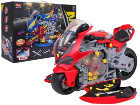RKToys Motocykl s dílnou 2v1 – sada malého mechanika