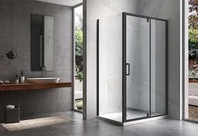 BPS-koupelny Obdélníkový sprchový kout ZES KZ07C BL 120x90 černá/transparent - bez vaničky