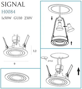 Maxlight H0084 SIGNAL I Zápustné svítidlo, bílé