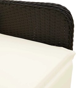 9dílný zahradní bistro set s poduškami černý polyratan 3277134