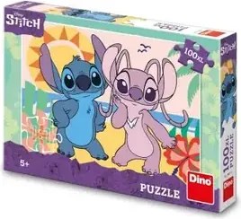 Dino Puzzle Stitch na pláži / 100 XL dílků / od 5 let