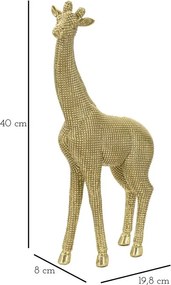 Dekorativní soška Giraffe zlatá