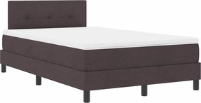Postel s boxspringem s čelo Tmavě hnědá 120 x 190 cm textil 3338674