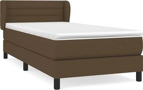 Box spring postel s matrací tmavě hnědá 90x200 cm textil 3126296