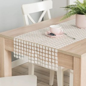 MARKIZETA Jasmínový guipure běhoun, smetanově bílý 010 s lurexem, velikost 40x140cm 061802/KSP/010/040140/1