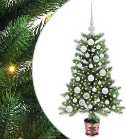 Vánoční stromeček s 150 LED diodami s stojanem Zelená 90 cm PE 3396303