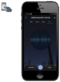 Chytrá E27 stmívatelná LED žárovka G95 11W 900lm 2200-4000K RGB