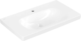 Villeroy & Boch Skyla - Umyvadlo 80x46 cm, bez přepadu, otvor pro baterii, CeramicPlus, Stone White 5A5181RW