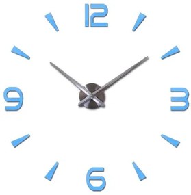 Nástěnné samolepicí 3D hodiny Barevná varianta: Nebesky modrá, Varianta: 87cm