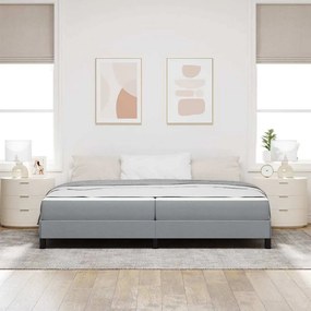 Postel s boxspringem Světle šedá 200 x 200 cm textil 3398514
