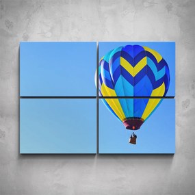 4-dílný obraz - Horkovzdušný balón - PopyDesign