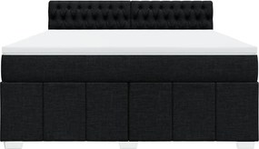 Box spring postel s matrací černá 180x200 cm textil 3287156