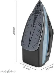 Nedis IRON1000 černá / Napařovací žehlička s keramickou deskou / 2200