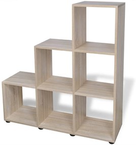 vidaXL 242553 Marketos Staircase Bookcase/Display Shelf 107 cm Oak