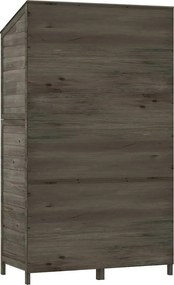 Zahradní kůlna antracitová 102x52x174,5cm masivní jedlové dřevo 152192