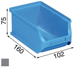 Allit Plastové boxy PLUS 2, 102 x 160 x 75 mm, šedé, 24 ks