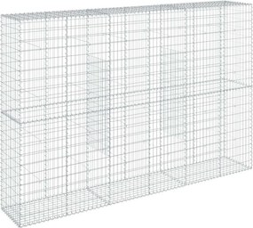 Gabionový koš s víkem 300 x 50 x 200 cm pozinkované železo 3295168