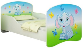 Dětská postel - Barevný sloník 180x80 cm
