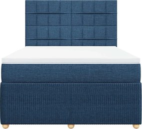 Box spring postel s matrací modrá 160x200 cm textil 3292113