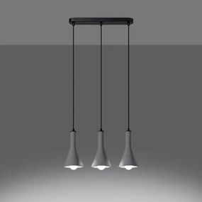 Sollux Lighting Závěsné svítidlo REA 3L beton